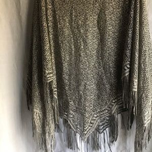 Accessory Street | Accessories | Metallic Gold Poncho | Poshmark